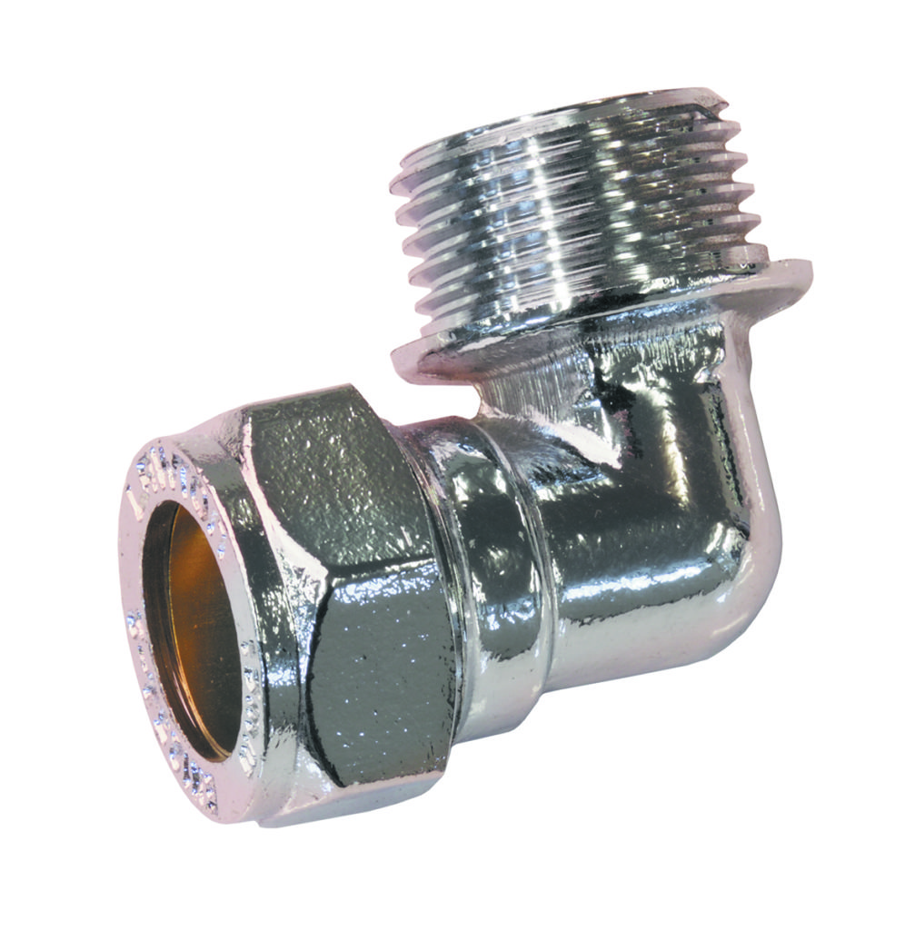 Male Elbow Compression Chrome Plated Brass - Lawton Tubes